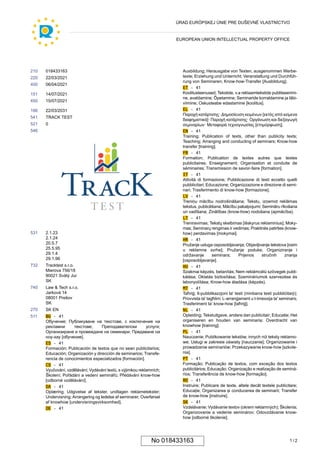 TrackTest trademark certificate | PPT