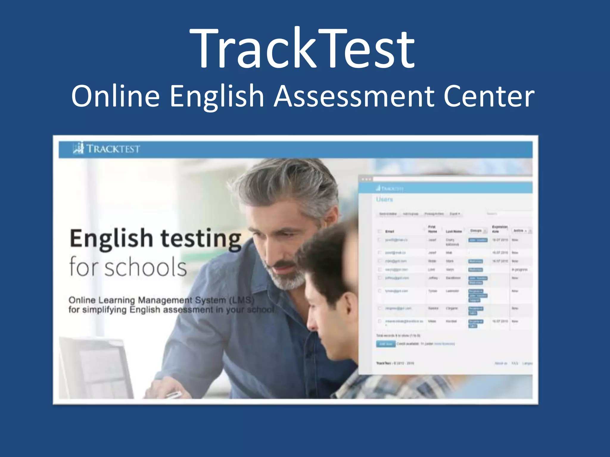 Tracktest English Assessment for Schools | PPT