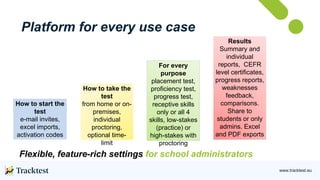 Tracktest English test for Schools and Organisations | PPT