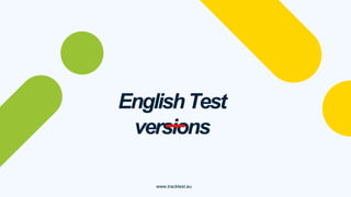 Tracktest English test for Schools and Organisations | PPT