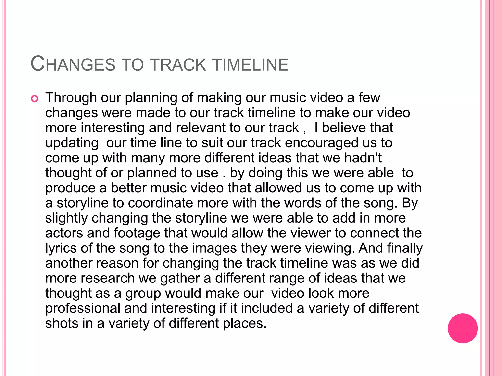 Track timeline | PPT