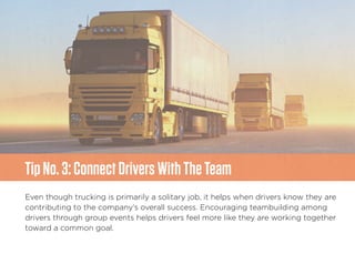 Tips to Optimize Driver Retention | PPT