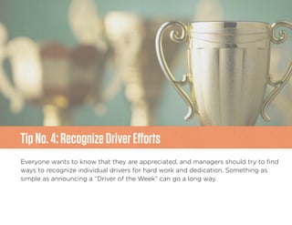 Tips to Optimize Driver Retention | PPT