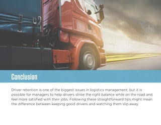 Tips to Optimize Driver Retention | PPT