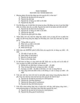 bài tập thẩm định giá | PDF