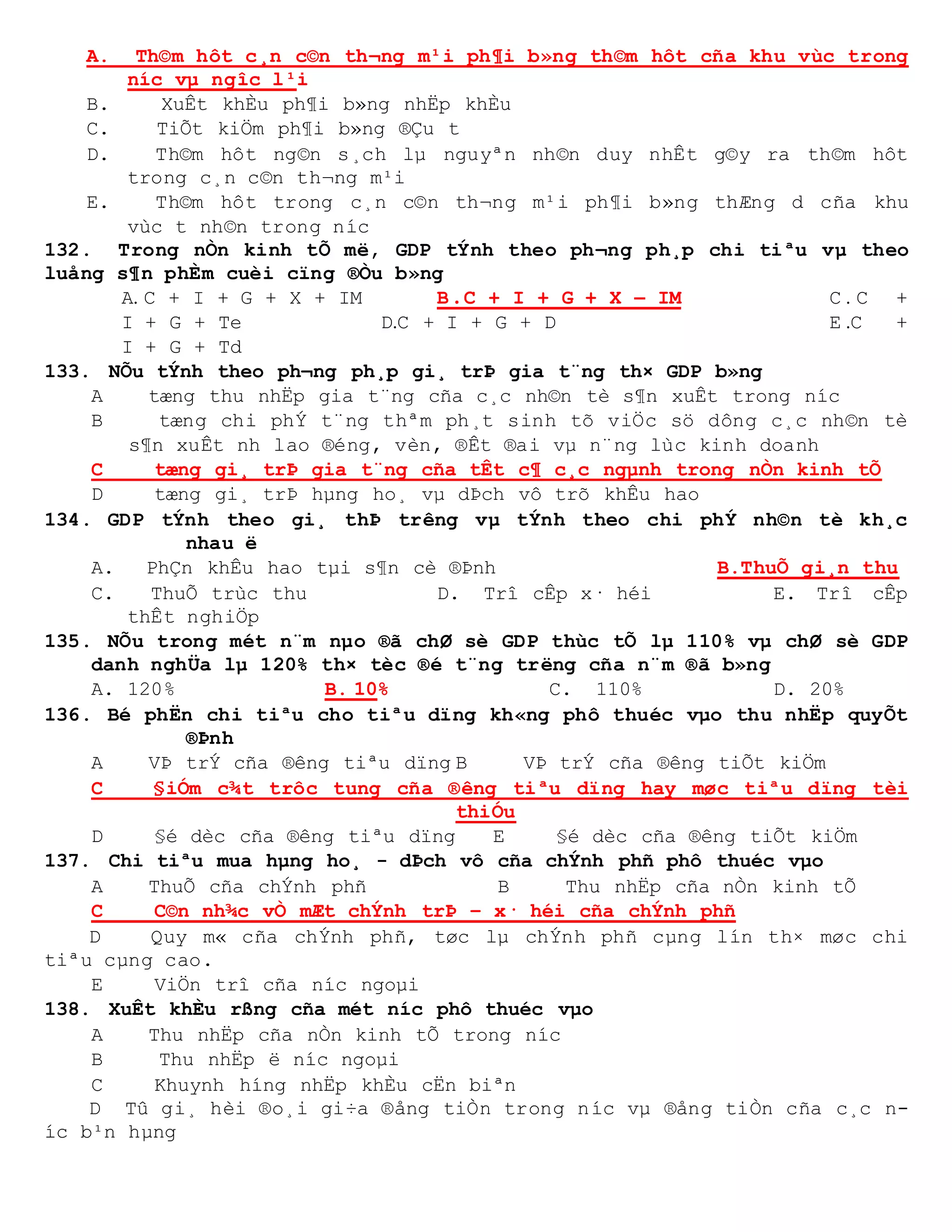 290 CÂU TRẮC NGHIỆM KINH TẾ VĨ MÔ CÓ LỜI GIẢI | DOCX