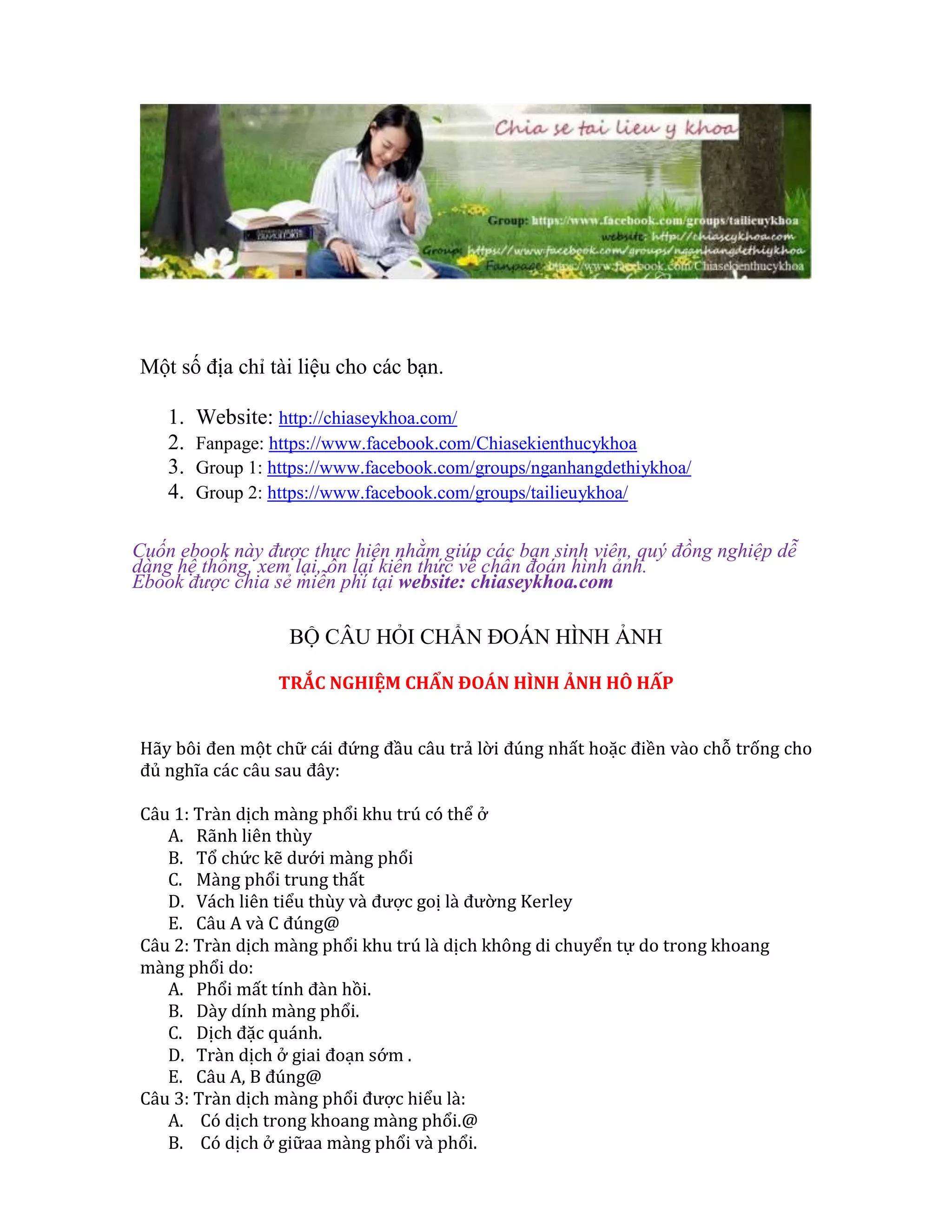 Trac nghiem chan doan hinh anh ( tong hop ) | PDF