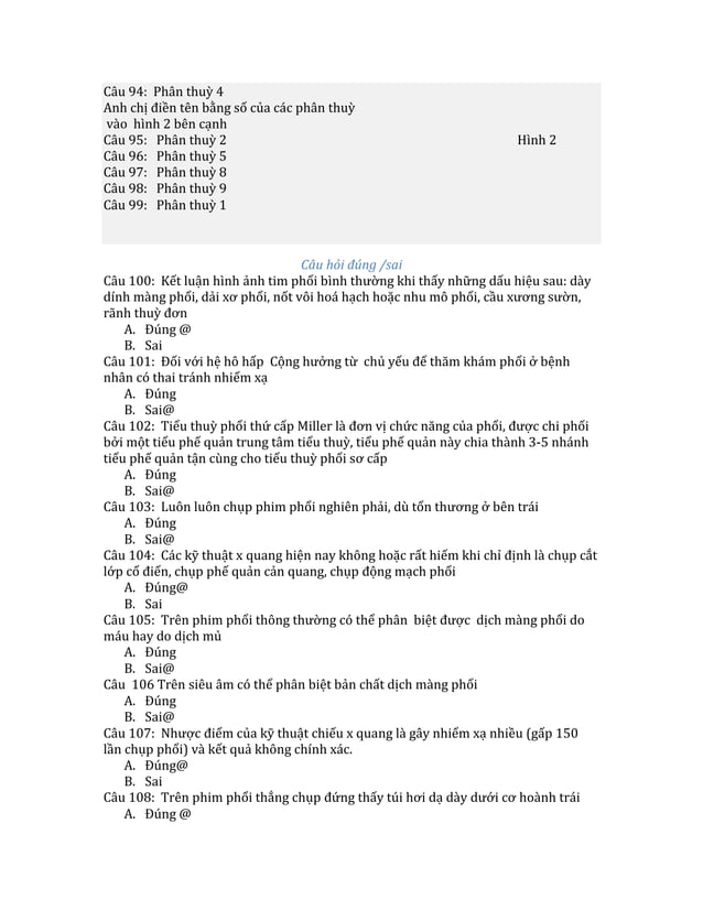 Trac nghiem chan doan hinh anh ( tong hop ) | PDF