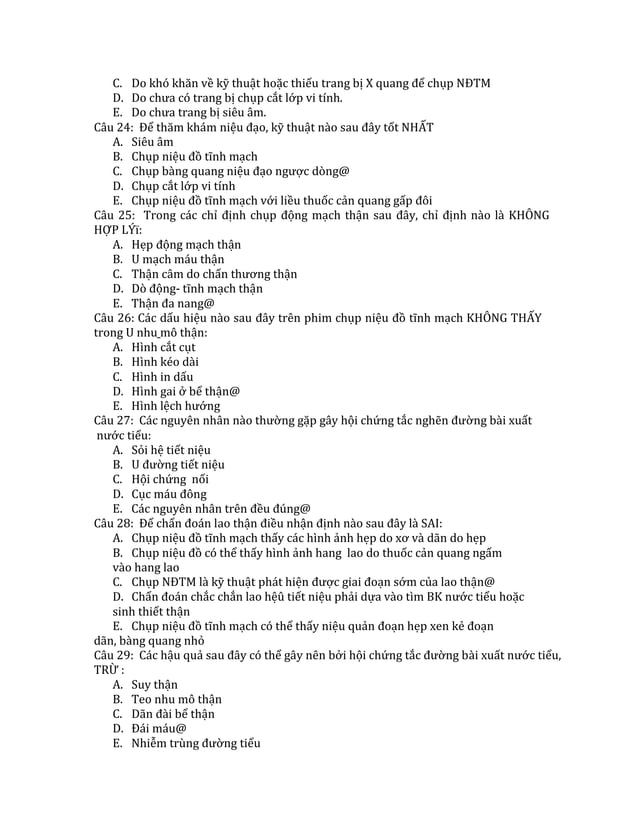 Trac nghiem chan doan hinh anh ( tong hop ) | PDF