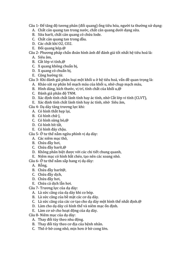 Trac nghiem chan doan hinh anh ( tong hop ) | PDF
