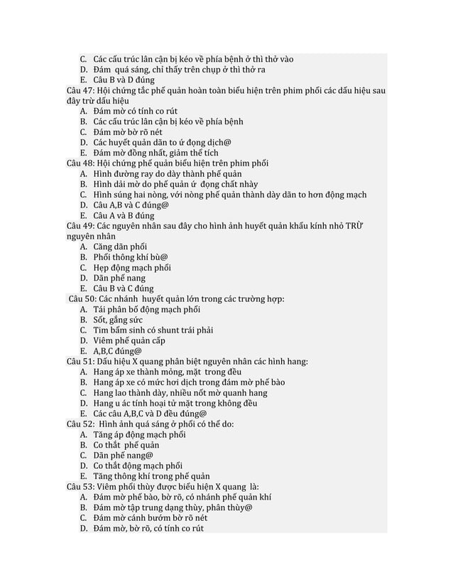 Trac nghiem chan doan hinh anh ( tong hop ) | PDF