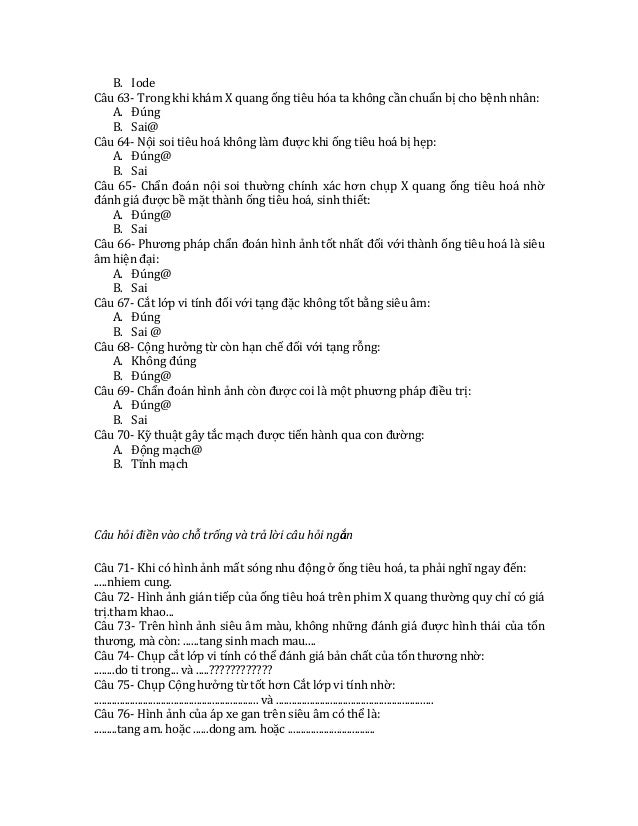 Trac nghiem chan doan hinh anh ( tong hop )