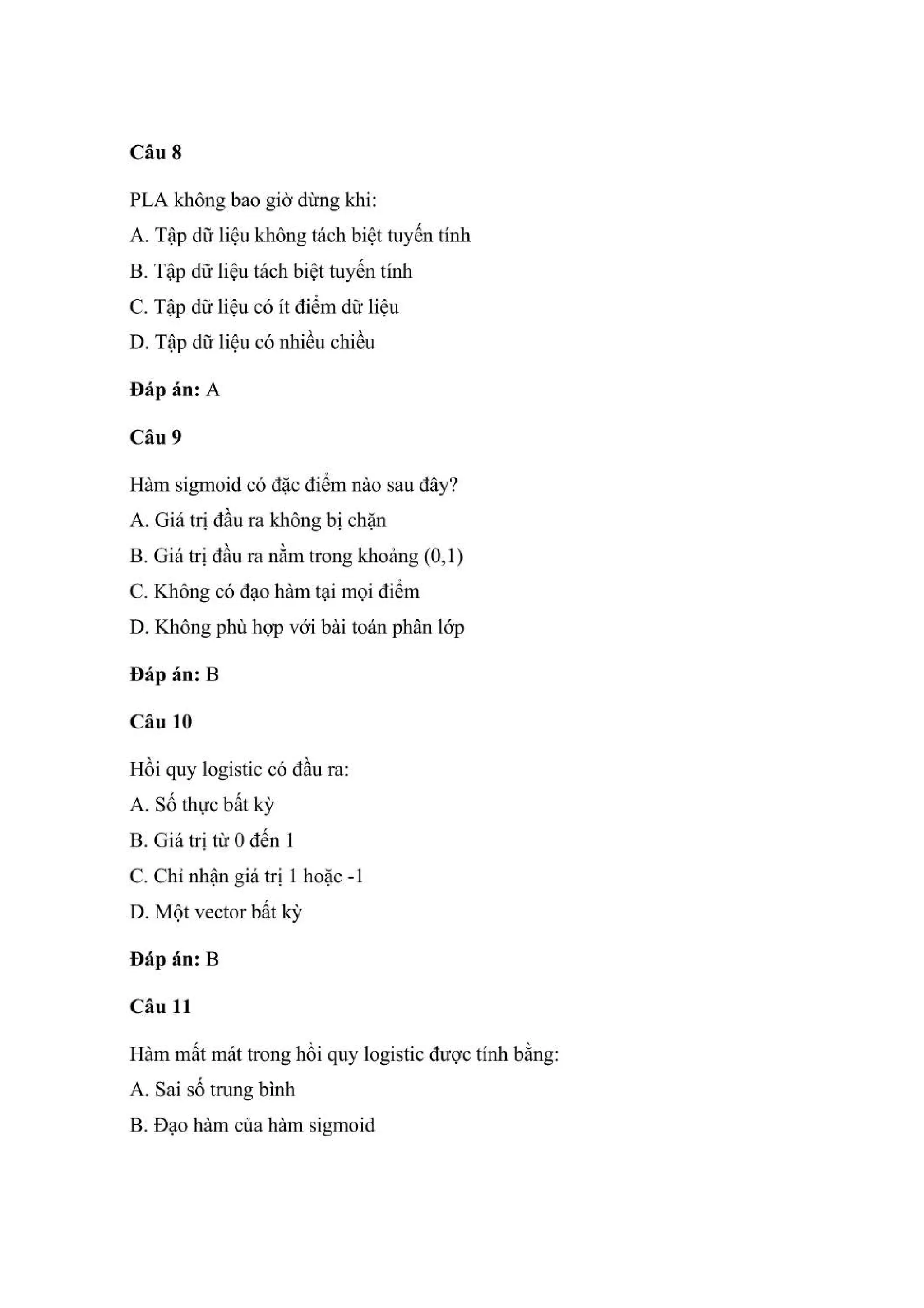 Trac nghiem may hoc - de thi trac nghiem | PDF