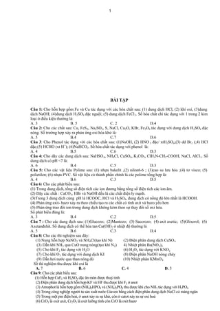 Trac nghiem ly thuyet hoa huu co vo co | PDF