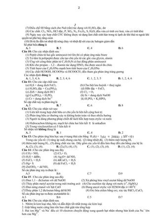 Trac nghiem ly thuyet hoa huu co vo co | PDF
