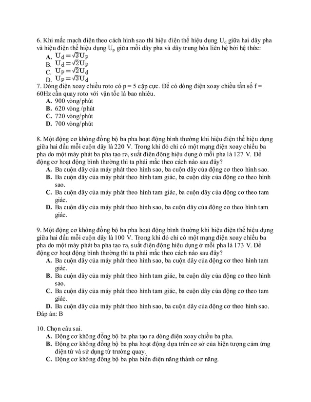 Trac nghiem may dien | PDF