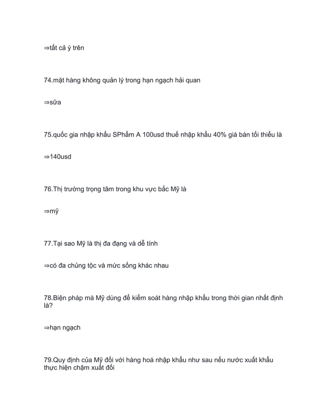 TRẮC NGHIỆM NGHIỆP VỤ NGOẠI THƯƠNG | PDF