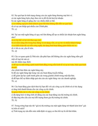 Trac nghiem môn Quản trị NHTM | DOCX