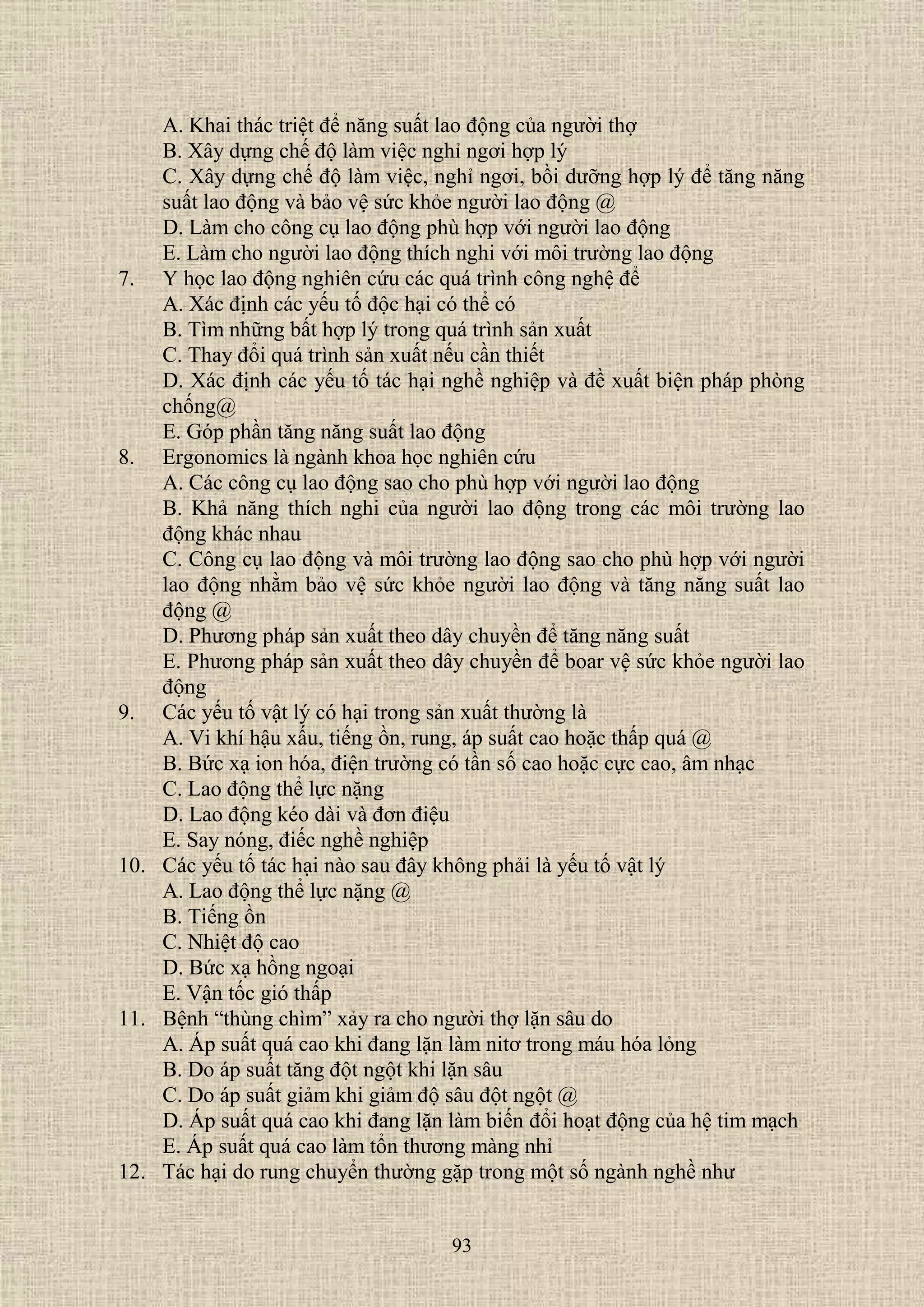 Trac nghiem sknn dc cac yeu to tac hai trong mtld | PDF