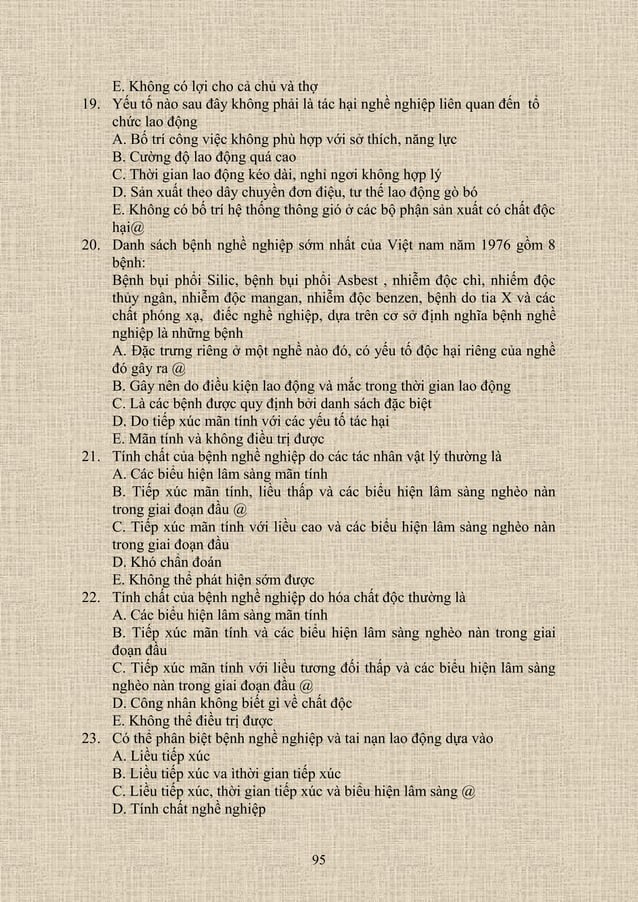 Trac nghiem sknn dc cac yeu to tac hai trong mtld | PDF