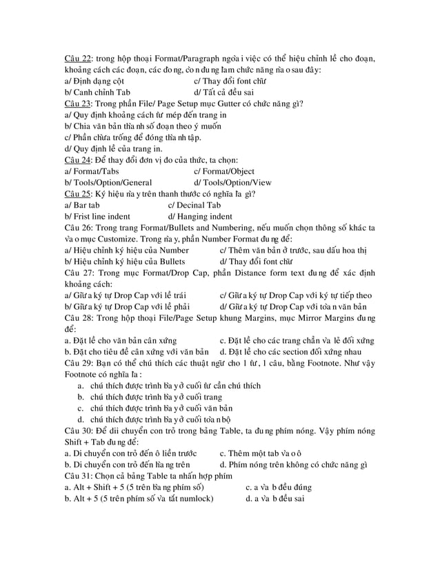 Trac nghiem tin_hoc_dai_cuong | PDF