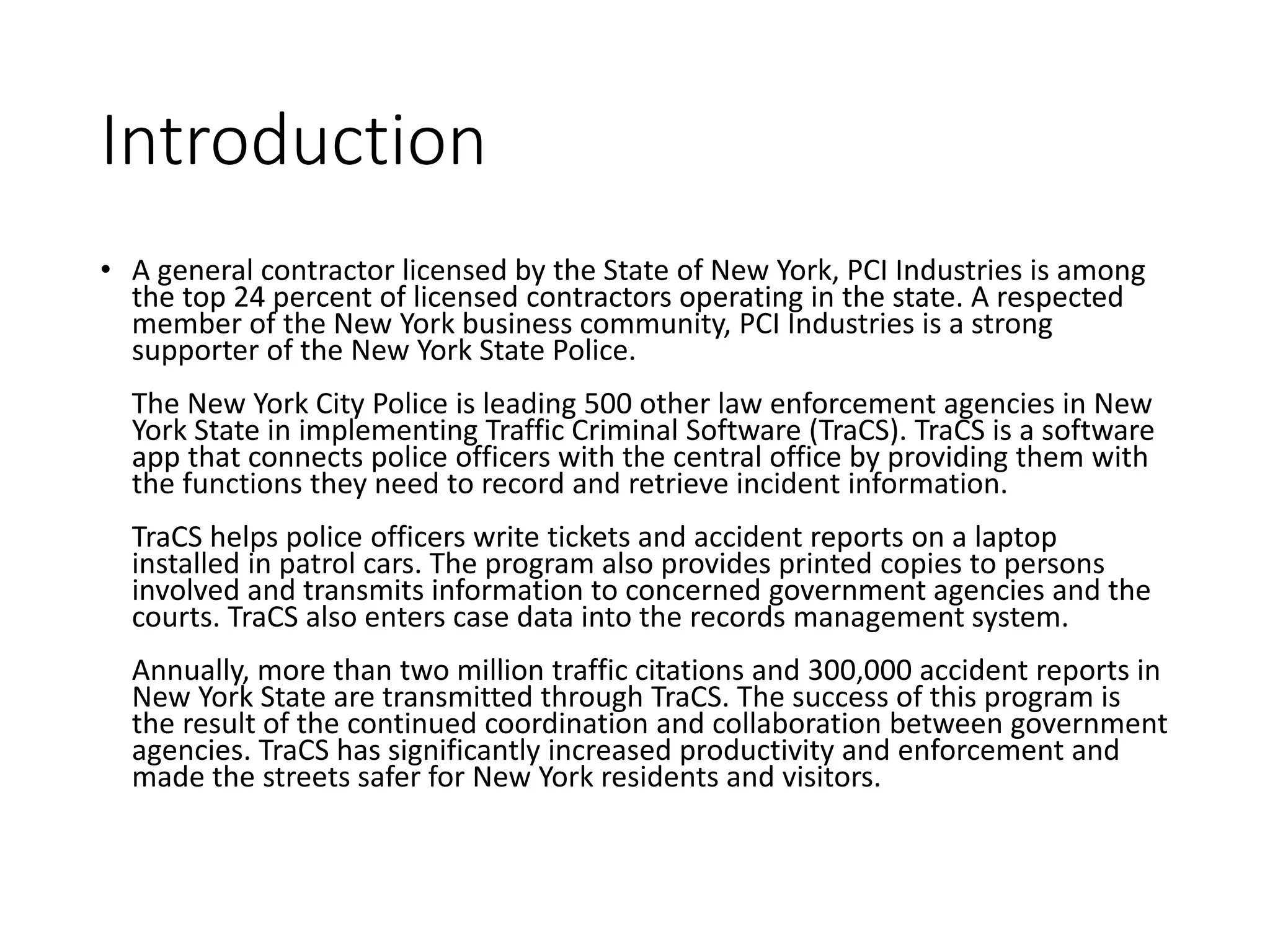 New York State Police Implementation of TraCS | PPTX
