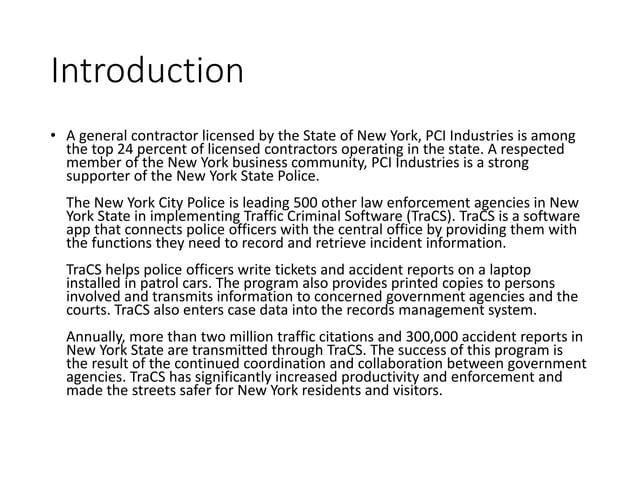 New York State Police Implementation of TraCS | PPTX