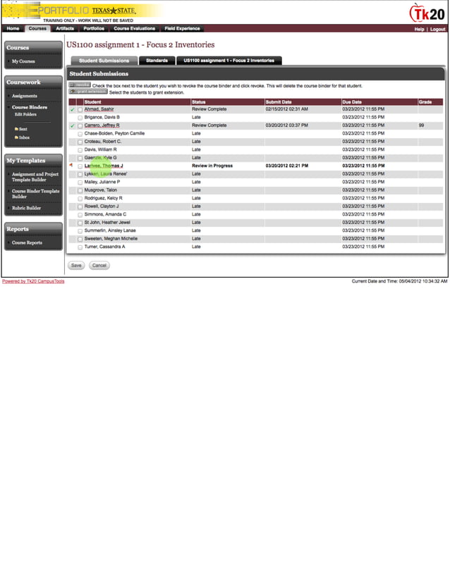 TRACS Tk20 Integration | PDF