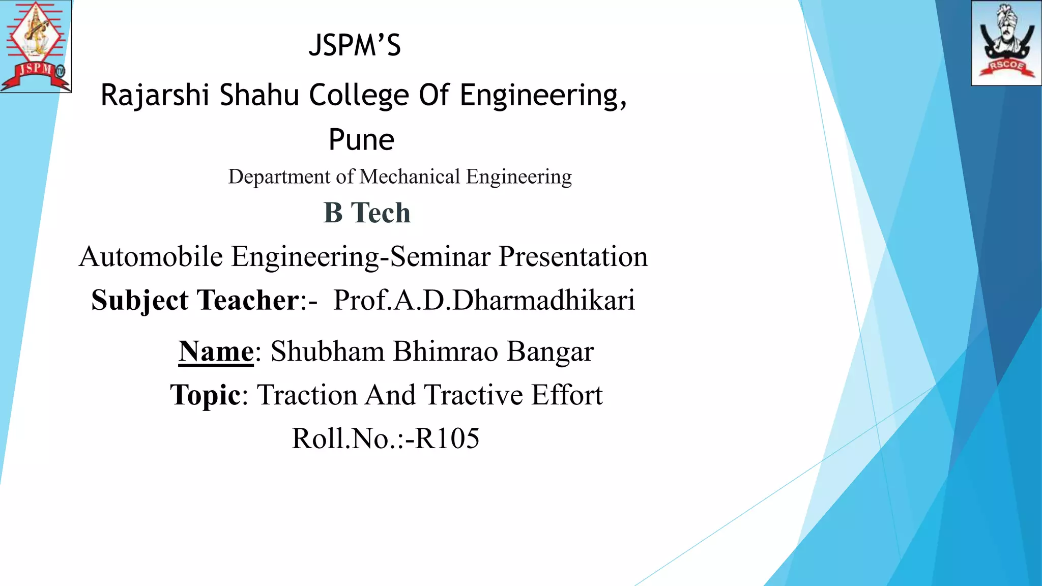 Traction and Tractive Effort.pptx