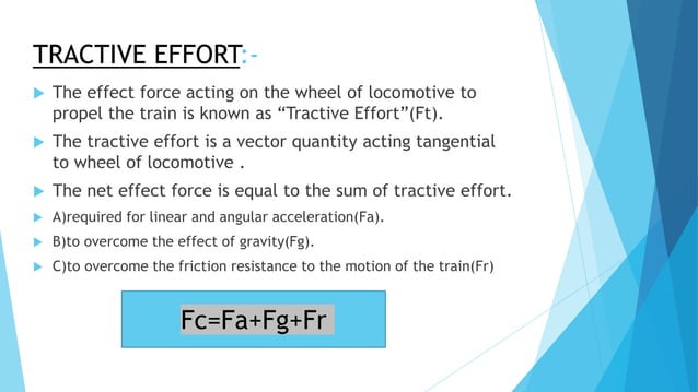 Traction and Tractive Effort.pptx | Physics | Science