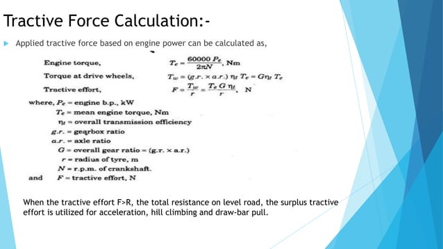 Traction and Tractive Effort.pptx | Physics | Science
