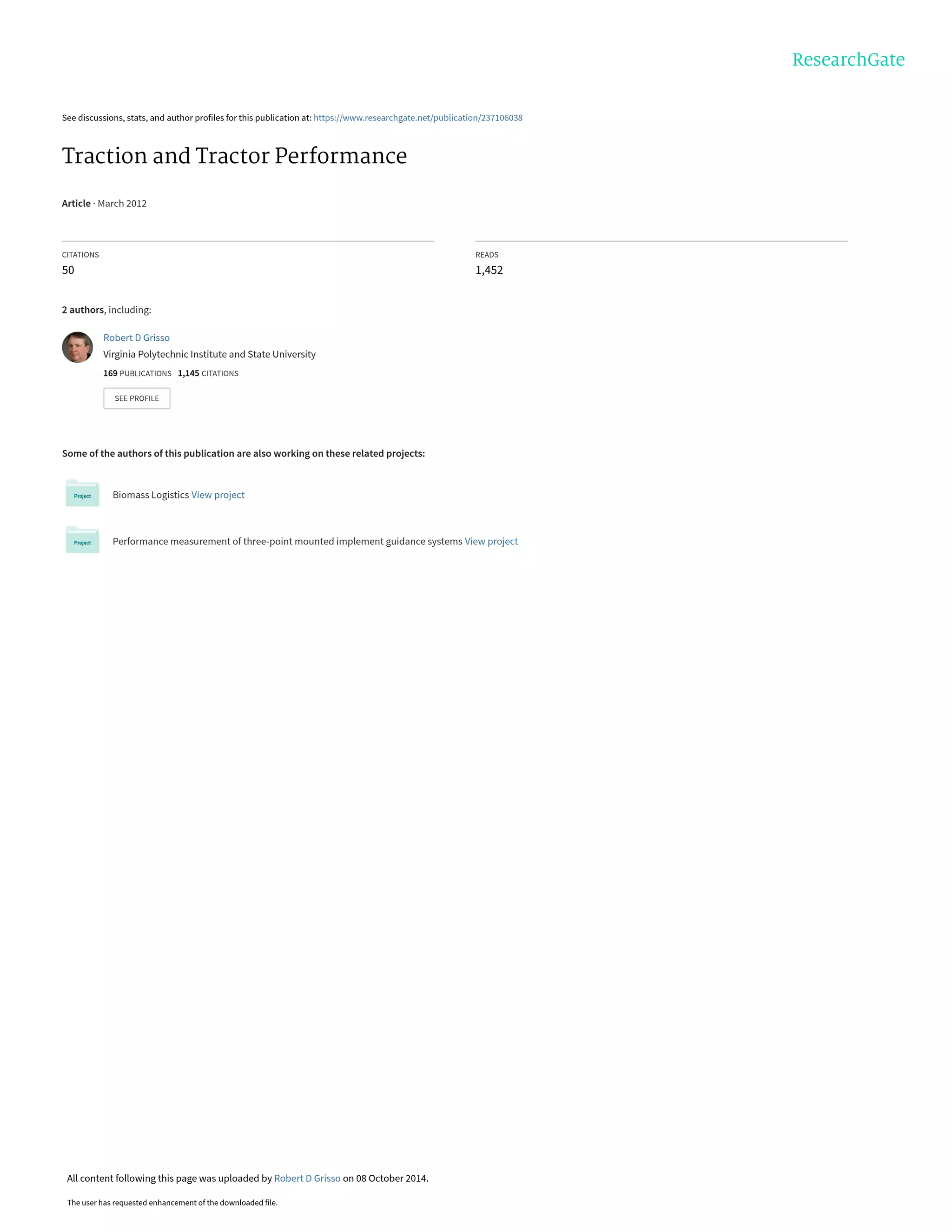 Traction and tractor_performance | PDF