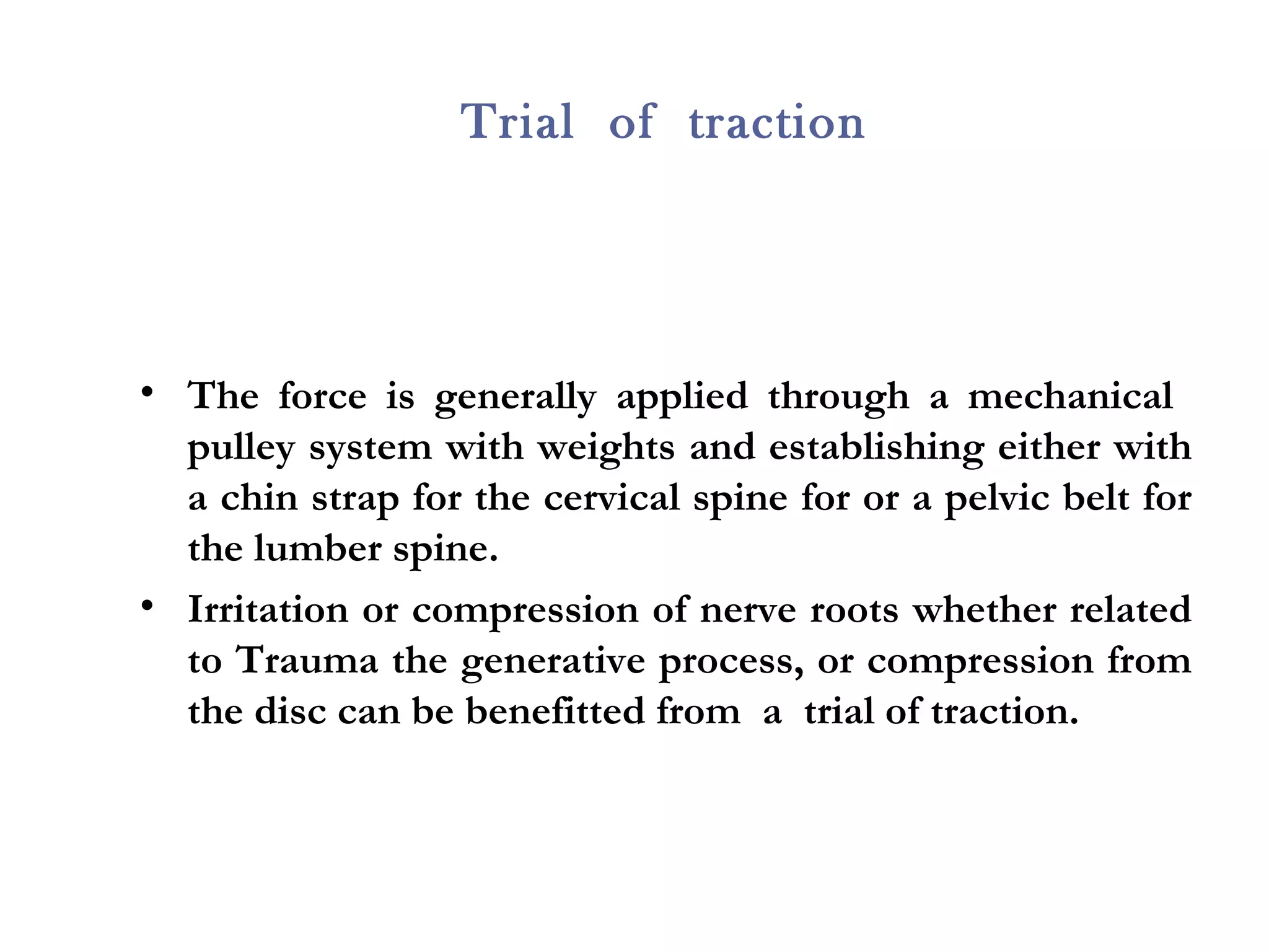 Traction (cervical pelvic) | PPT