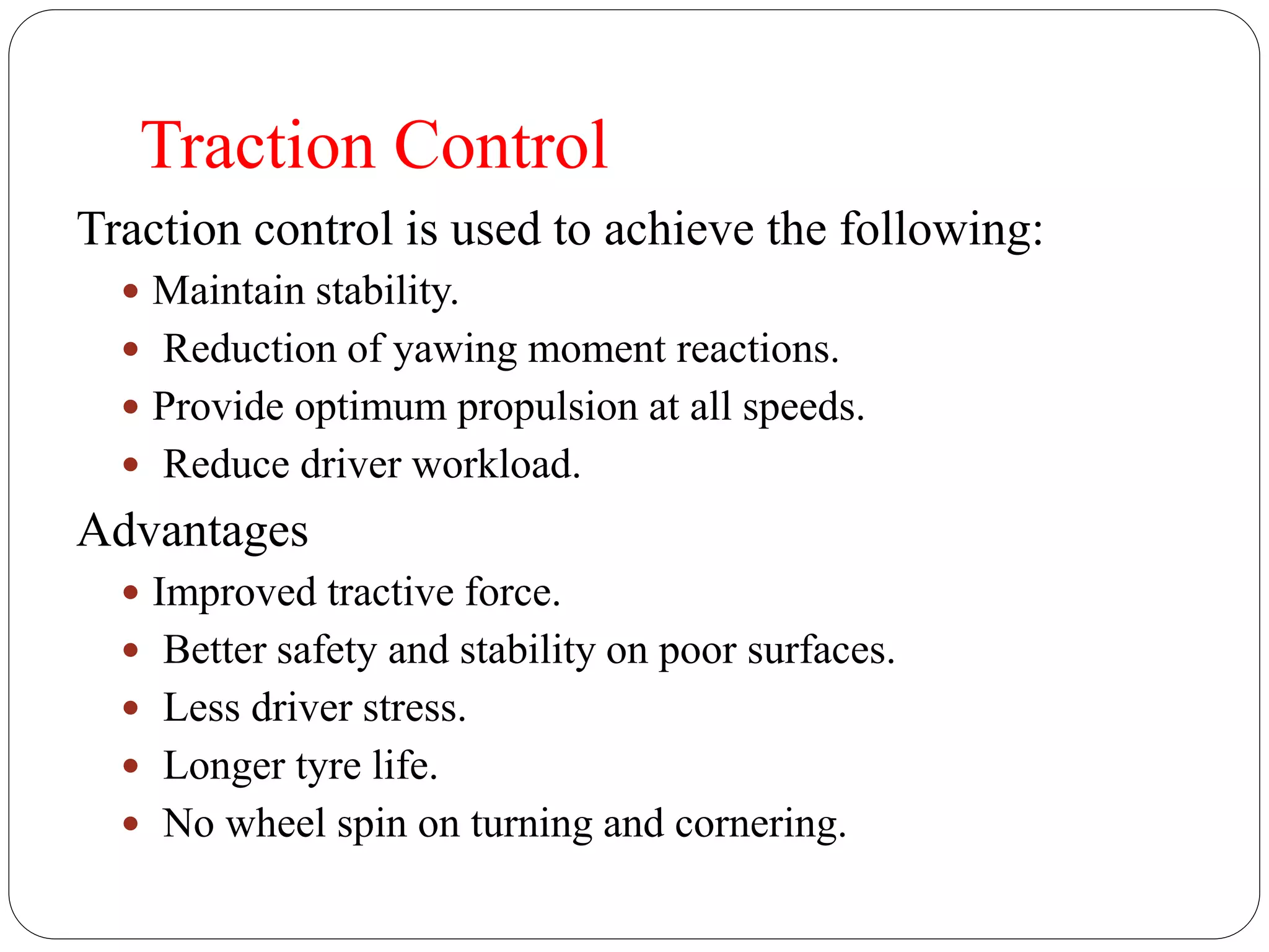 Traction control system | PPTX