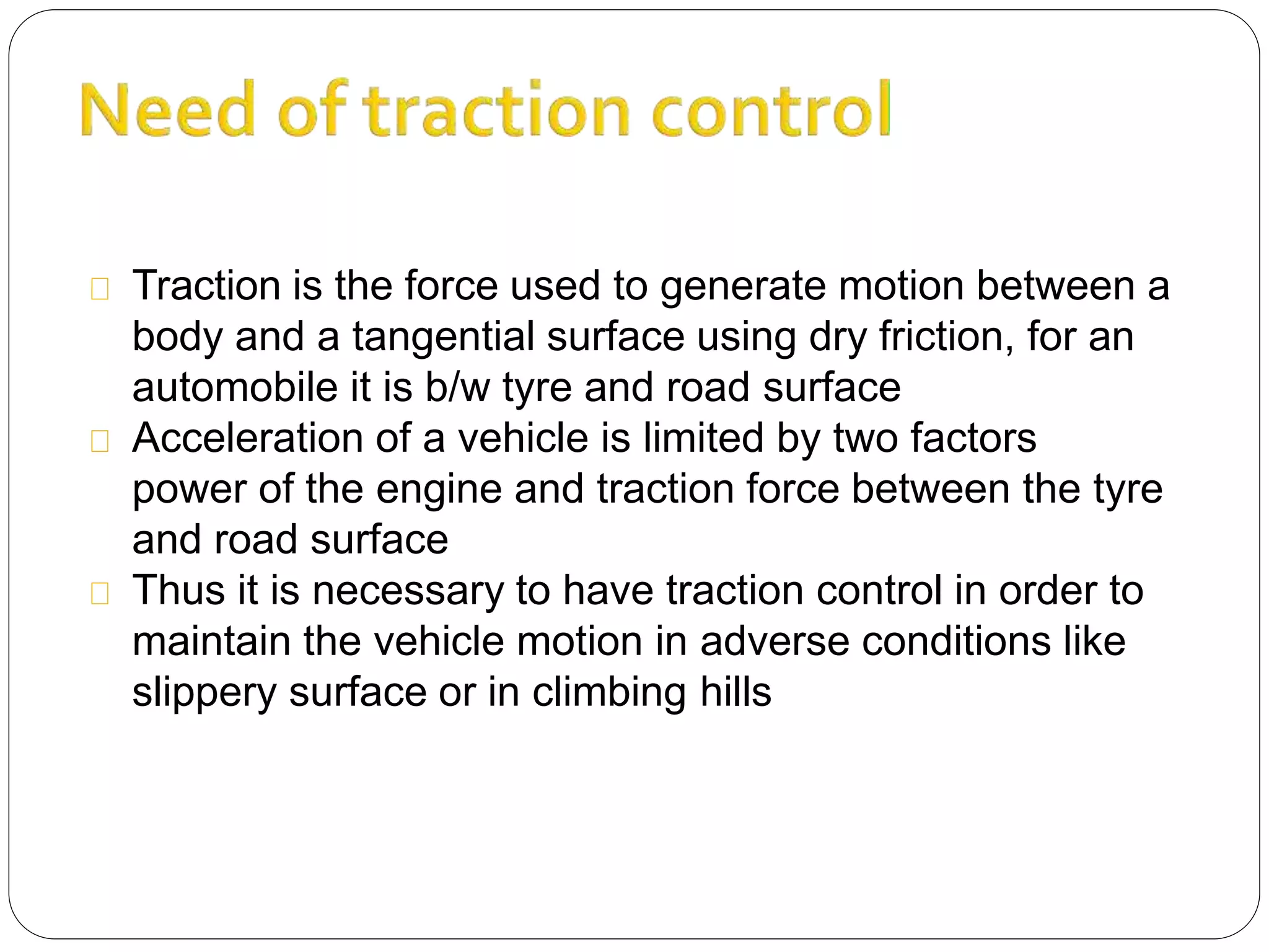 Traction control system | PPTX