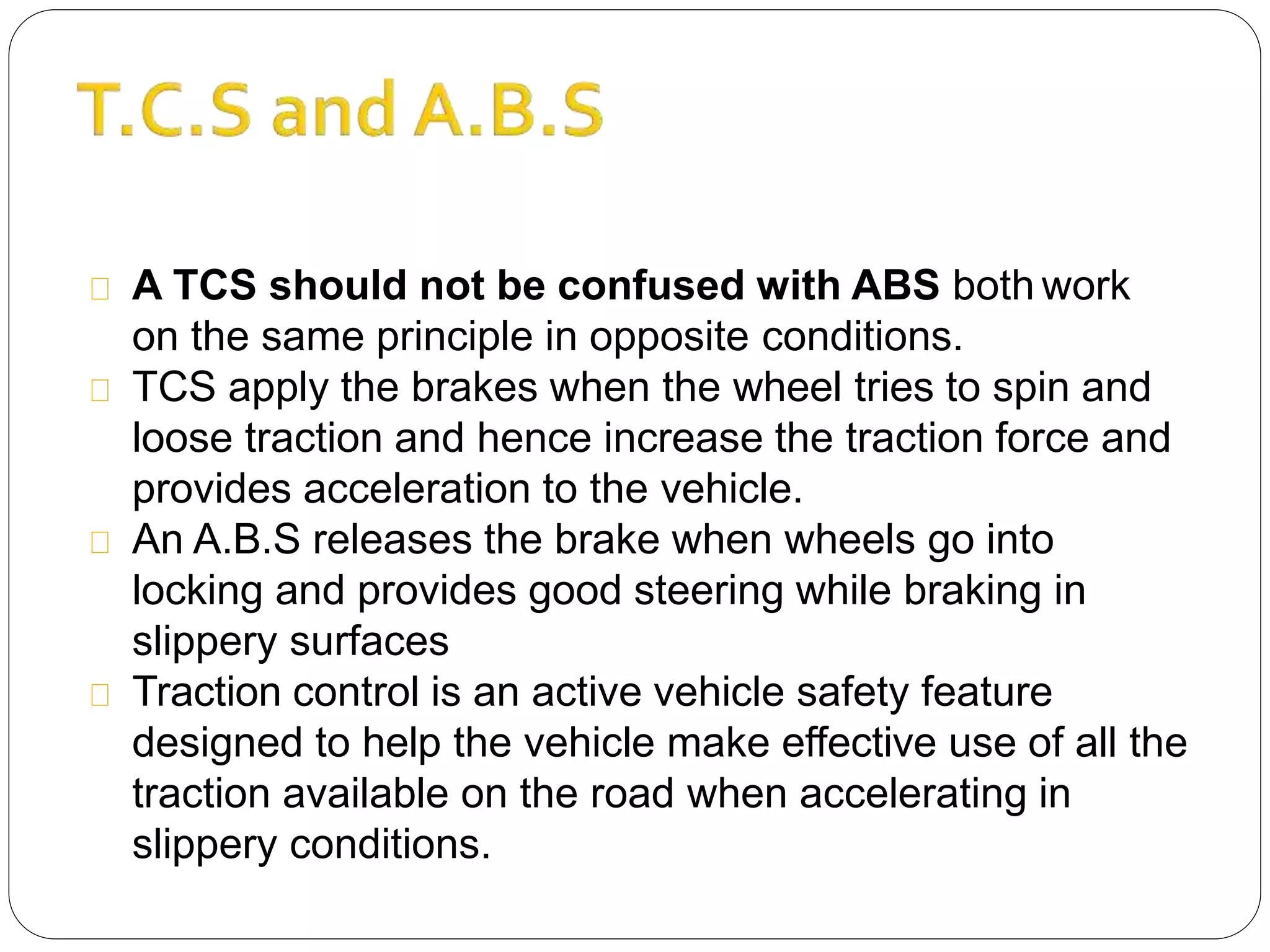 Traction control system | PPTX