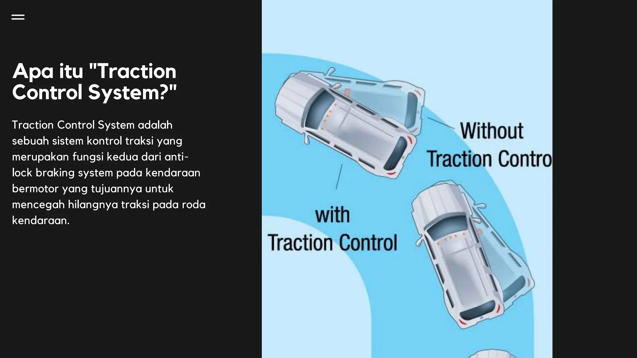 Traction Control System pada kendaraan yang membuat pengemudi lebih ...