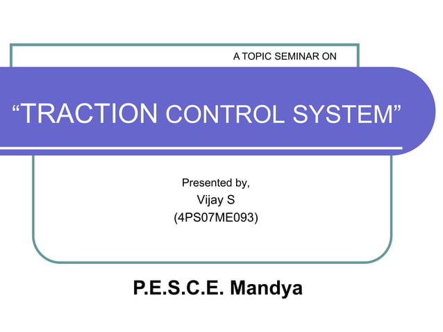 Traction control systems | PPTX