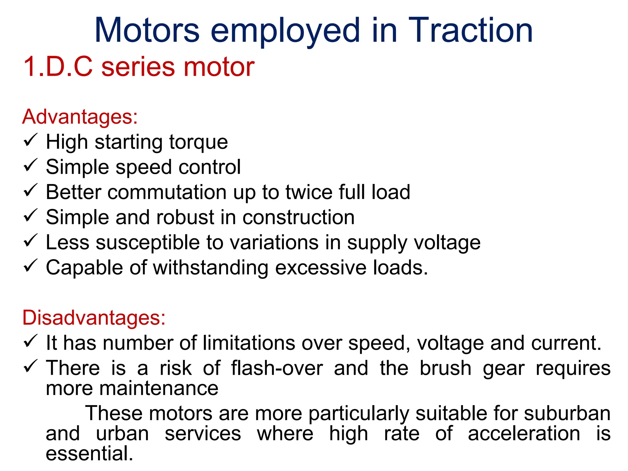 TRACTION MOTORS in Electric Traction.ppt