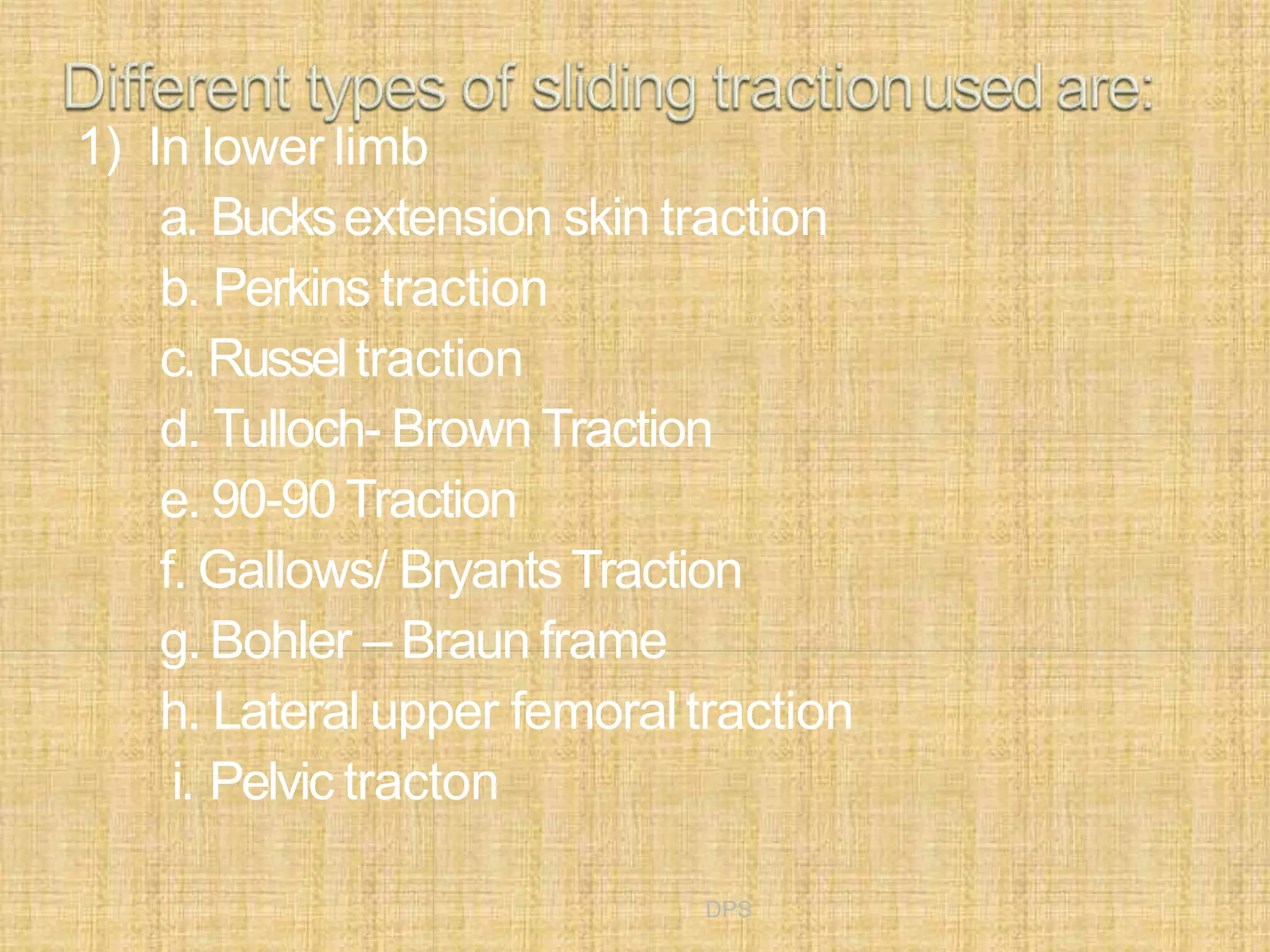 Tractions in orthopaedics by dr. d. p. swami | PPT