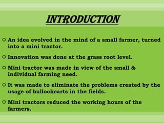 vanraj mini tractor | PPTX