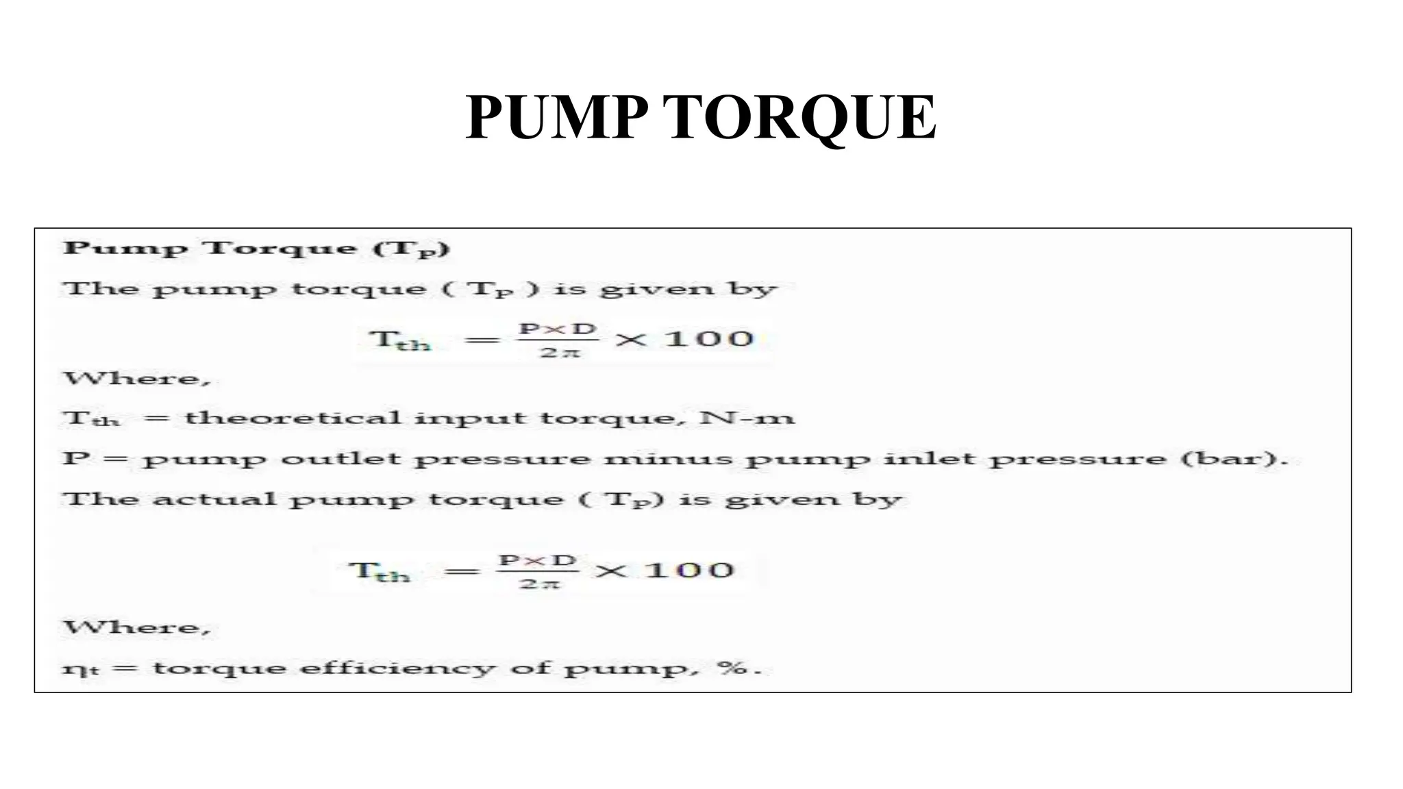 hydraulic pumps design and selection presentation | PPTX