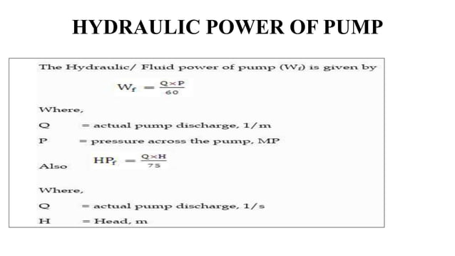 hydraulic pumps design and selection presentation | PPT