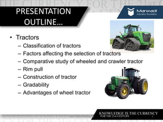 Tractor, bulldozer, scraper, ripper_Advanced Construction Technology (Semester-6), Civil ...