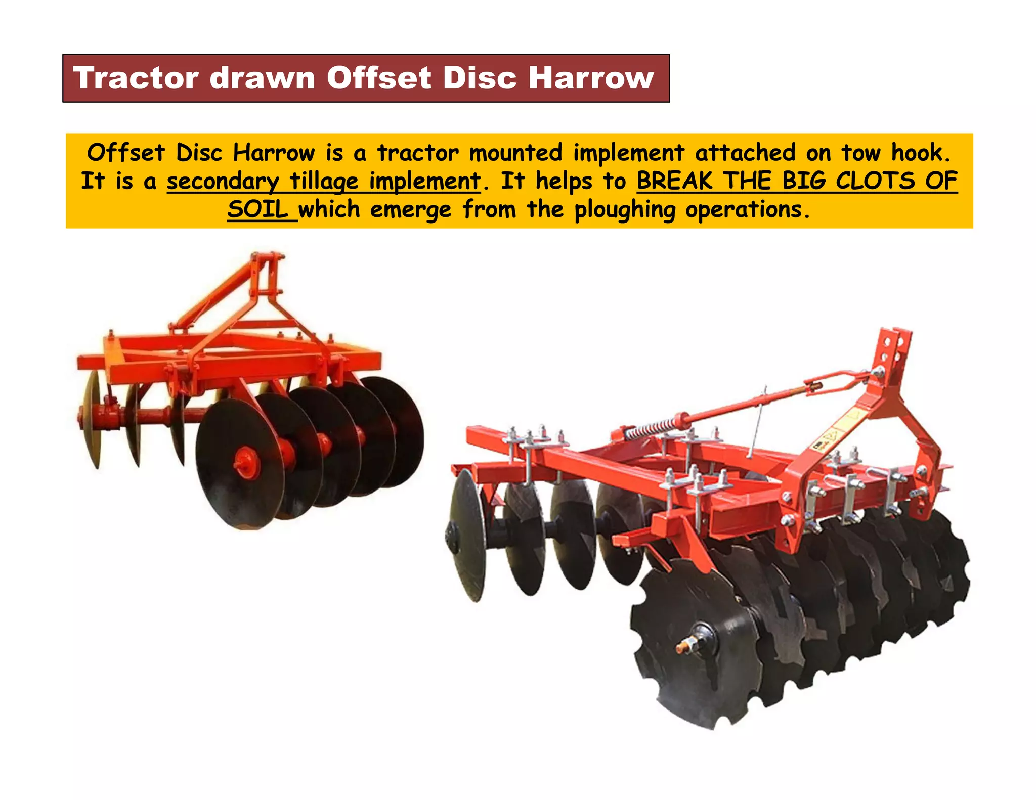 Tractor drawn farm implements used in india | PDF