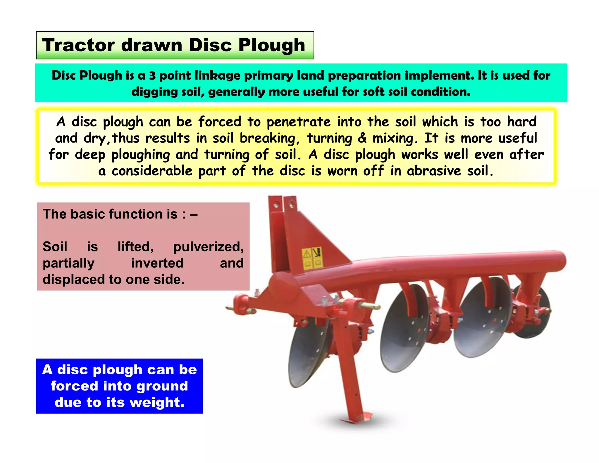 Tractor drawn farm implements used in india | PDF