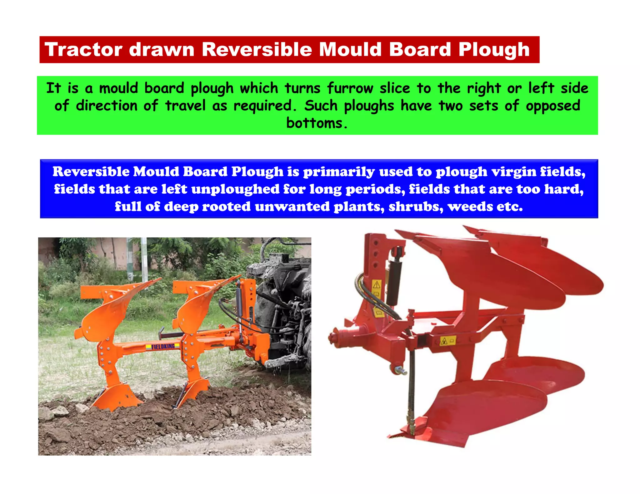 Tractor drawn farm implements used in india | PDF