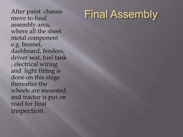 Tractor mfg ppt | PPTX