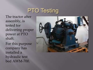 Tractor mfg ppt | PPTX