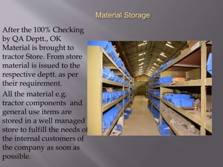 Tractor mfg ppt | PPTX